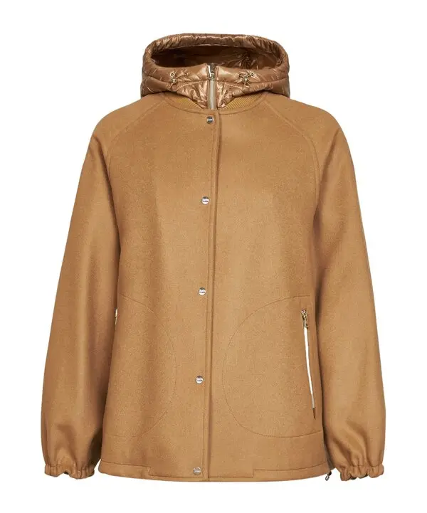 Herno Zip-up Hooded Padded Jacket - Brown