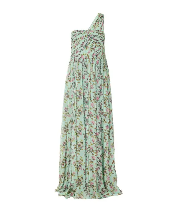 Ulla Johnson Aureline One Shoulder Silk Dress - Green