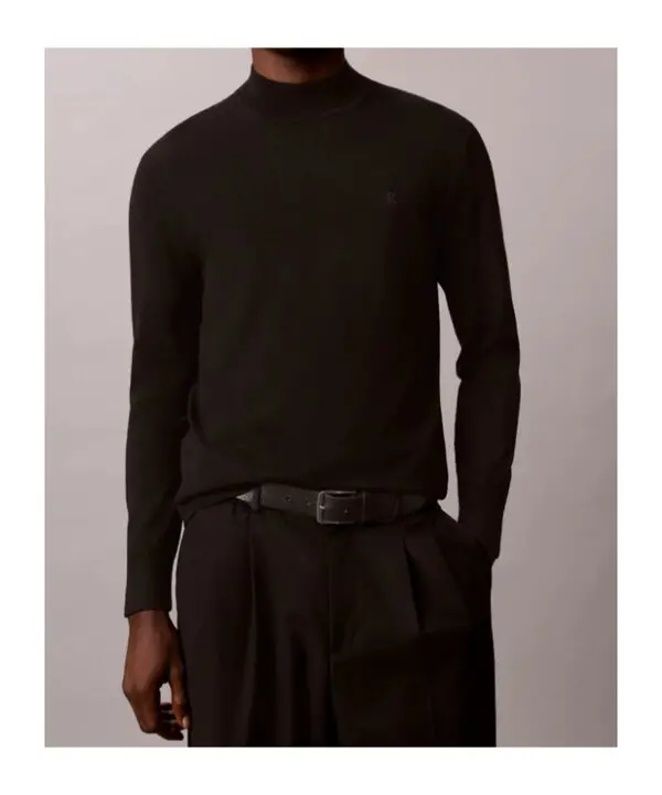 Calvin Klein Merinos Mock-neck Knitted Sweater