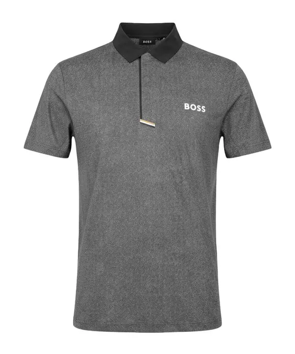 Hugo Boss Solid Color Polo Shirt - Black