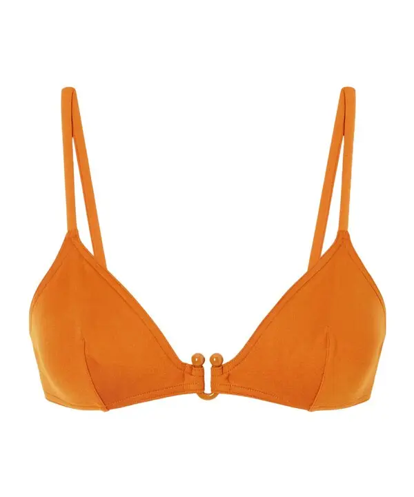 ERES Stylish Embellished Triangle Bikini Top - Orange
