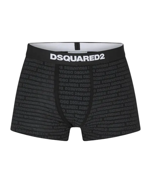 Dsquared2 Solid Color Breathable Boxers - Black