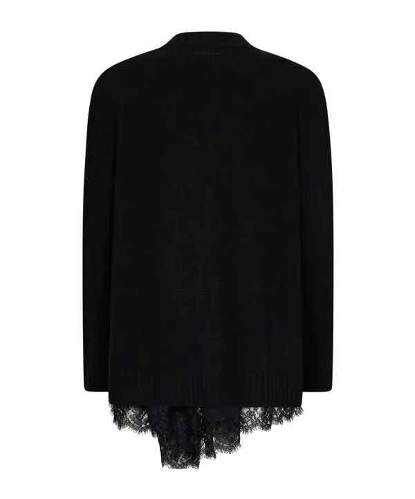 ERMANNO FIRENZE Lace-trim Button-up Cardigan