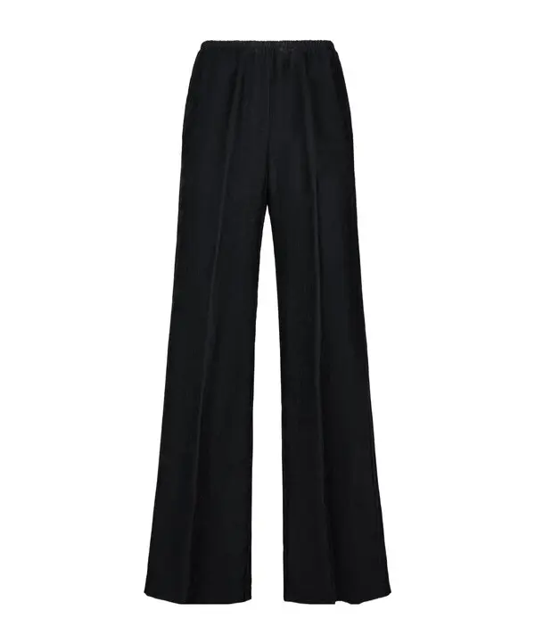 FORTE_FORTE High Waist Pleated Pants - Black