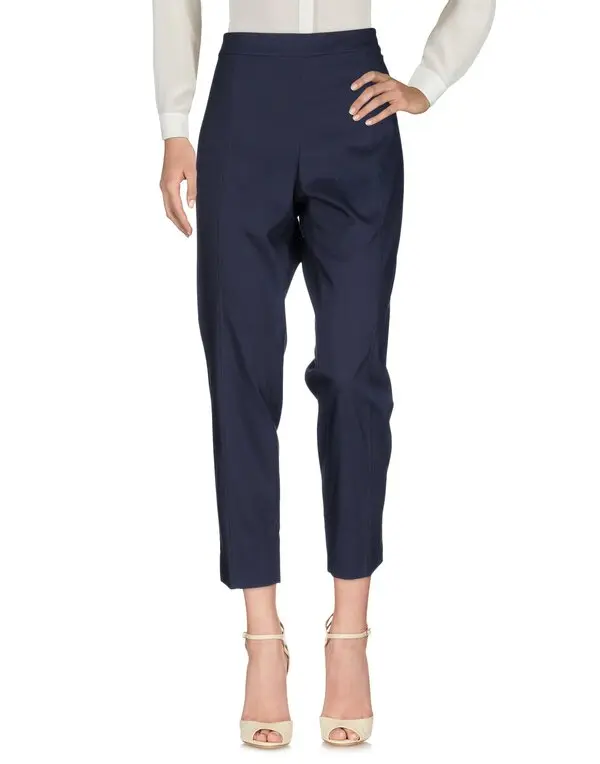 Tory Burch Tailored Stretch Trousers With Side Slit Hem - Black