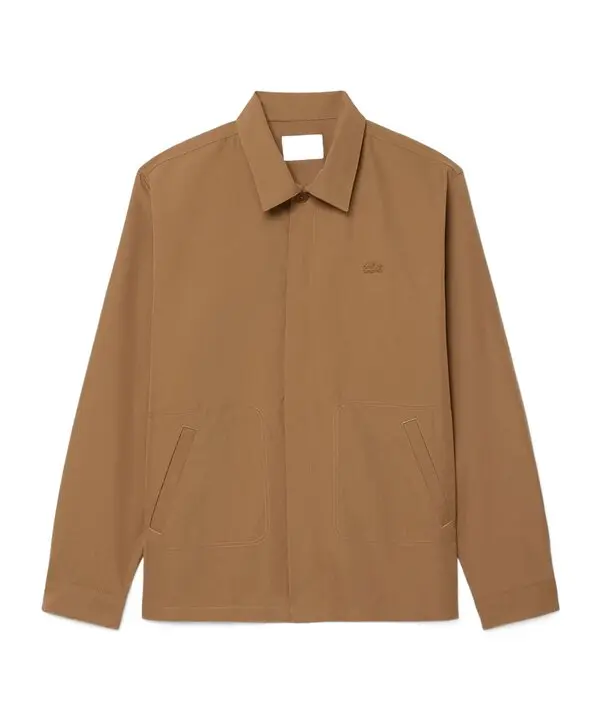 Lacoste Zipup Overshirt Jacket - Brown