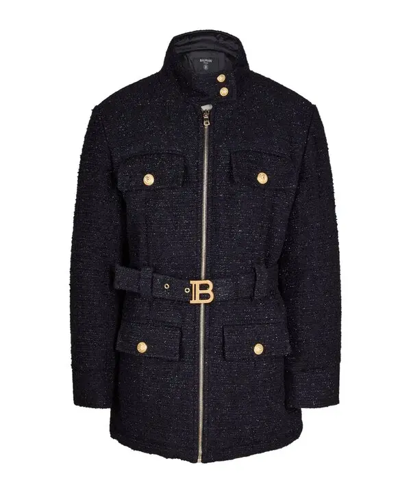 Balmain Longsleeve Zipup Jacket - Black