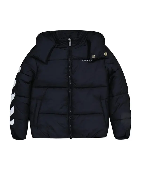 Off-White Long Sleeve Zip Up Jacket - Black
