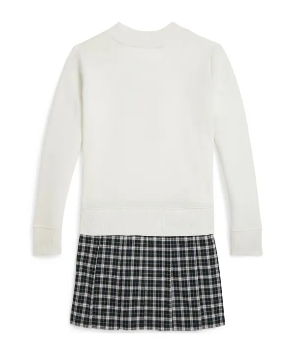 Polo Ralph Lauren Logo Appliqué Plaid Skirt Dress