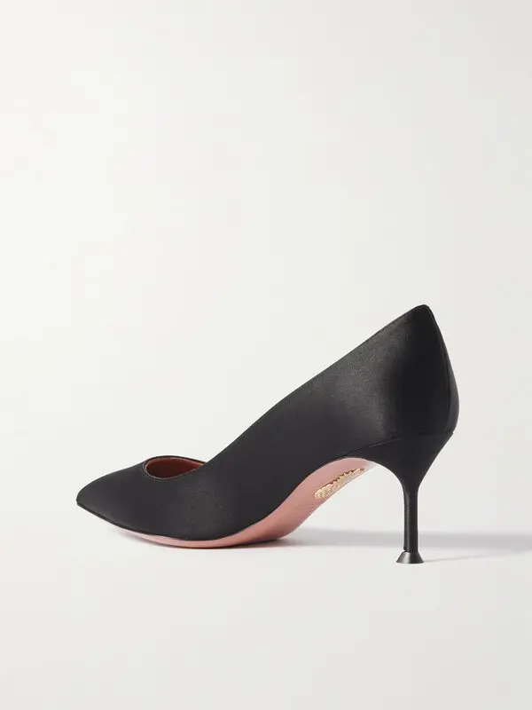 AQUAZZURA Purist 65 Satin Pointed-toe High Heels