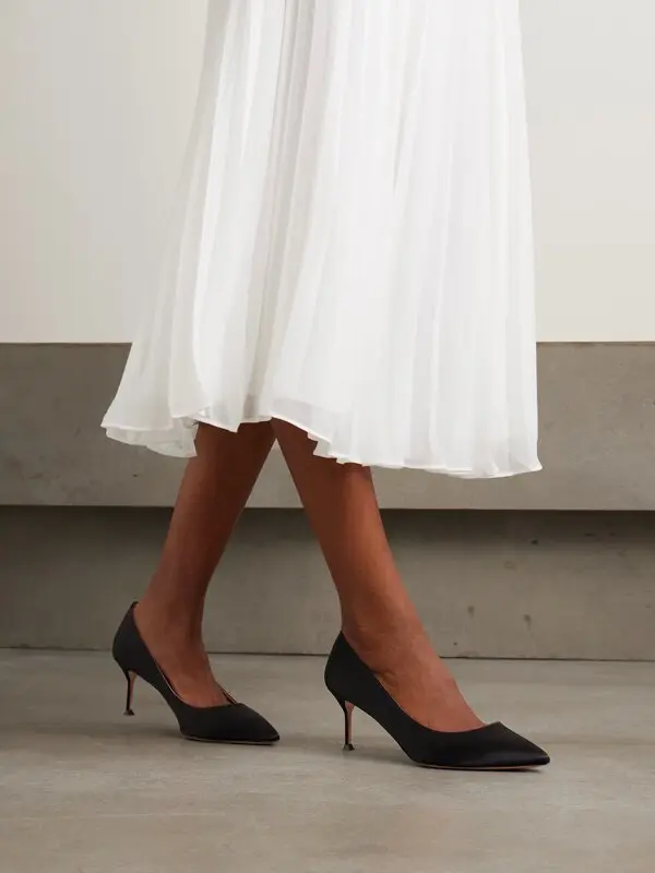 AQUAZZURA Purist 65 Satin Pointed-toe High Heels
