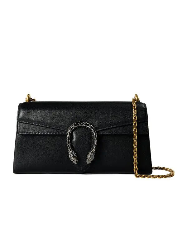 Gucci Grained Leather Flap Crossbody Bag