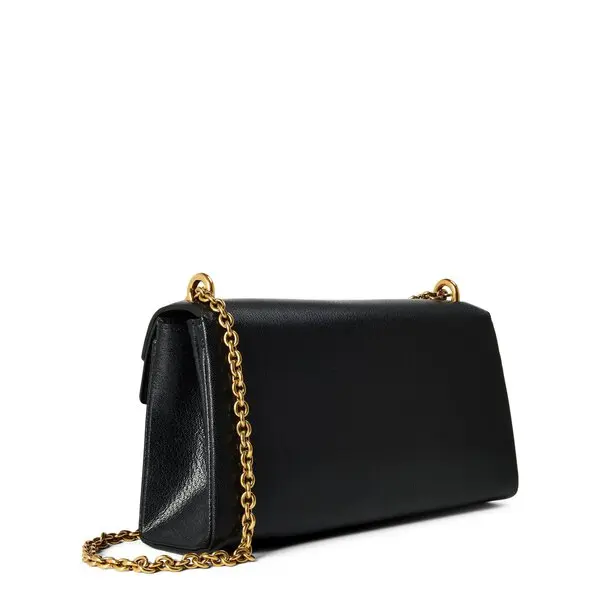Gucci Grained Leather Flap Crossbody Bag