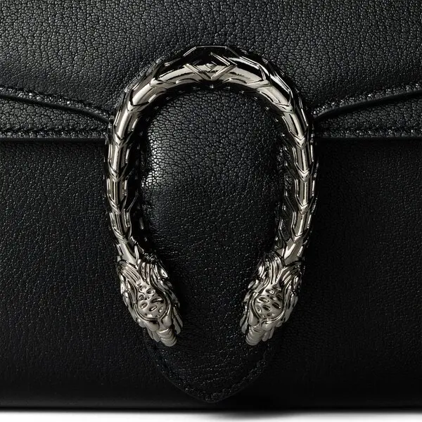 Gucci Grained Leather Flap Crossbody Bag