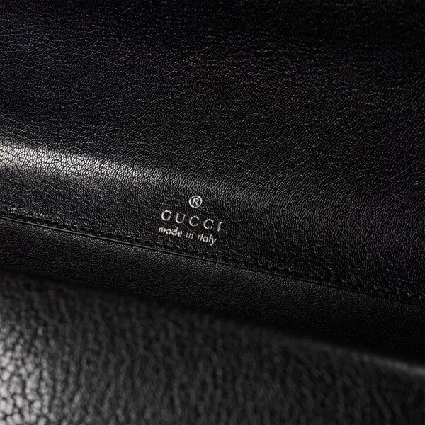 Gucci Grained Leather Flap Crossbody Bag
