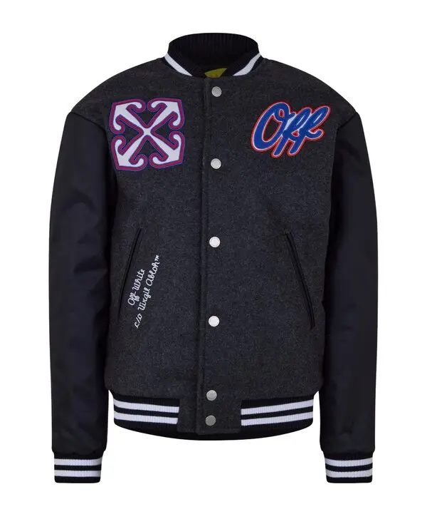 Off-White Varsity Baseball Jacket - Black