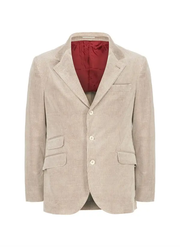 Brunello Cucinelli Long-sleeved Suit, Trousers, And Jacket