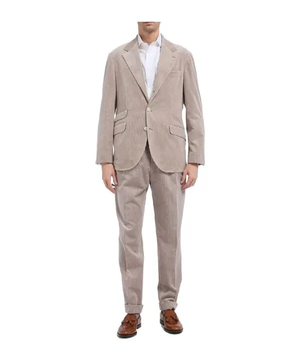 Brunello Cucinelli Long-sleeved Suit, Trousers, And Jacket
