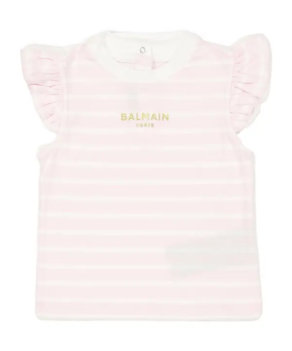 Balmain Pleated T-shirt - Pink