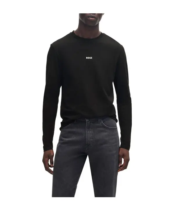 Hugo Boss Orange Cotton Long Sleeve T-shirt - No