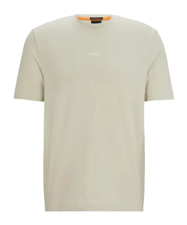 Hugo Boss Casual Shortsleeve Tshirth Logo Detail - Beige