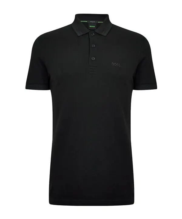 Hugo Boss Solid Color Polo Shirt - Black