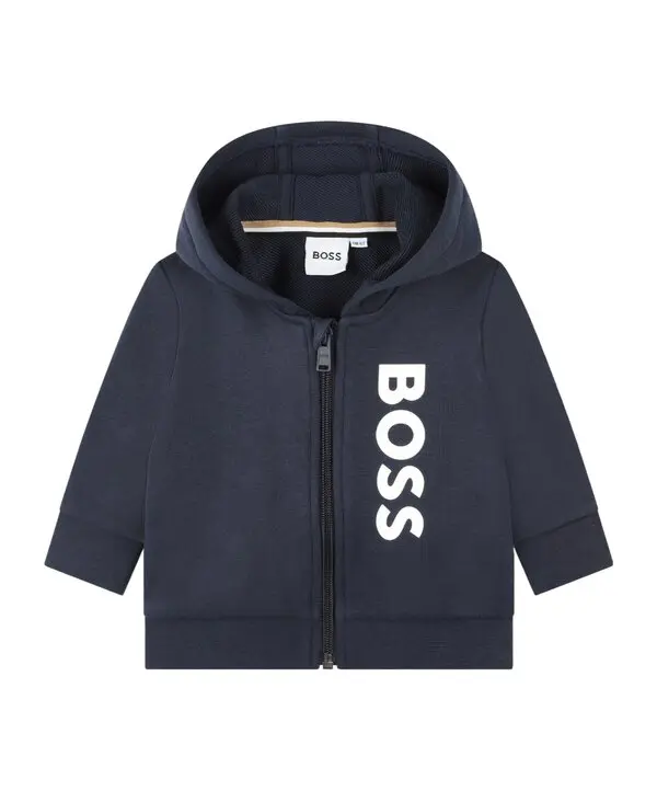 Hugo Boss Long Sleeve Zip-up Hoodie - Black