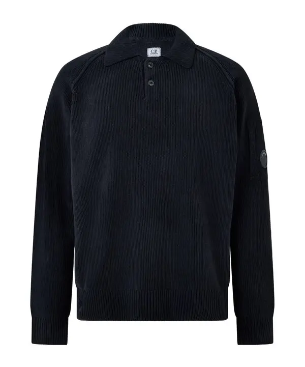 C.P. COMPANY Midweight Knit Polo Sweater