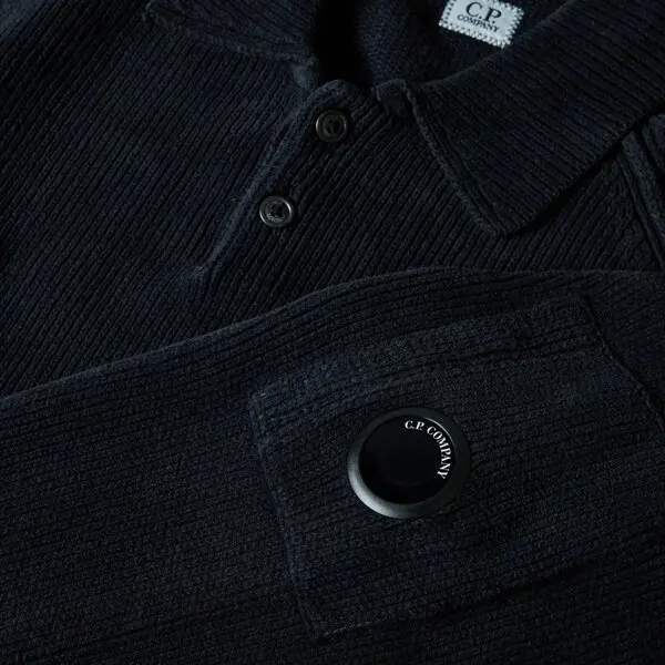C.P. COMPANY Midweight Knit Polo Sweater