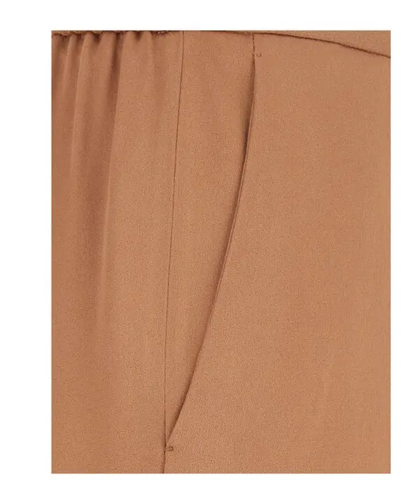 FORTE_FORTE Elasticated Waist Straight Leg Trousers