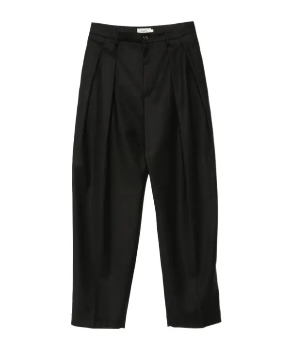 Barena Venezia Pleated Cropped Barrelleg Trousers - Black