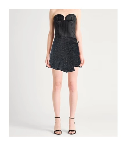 GANNI Pleated Wrap Dress With Clasps