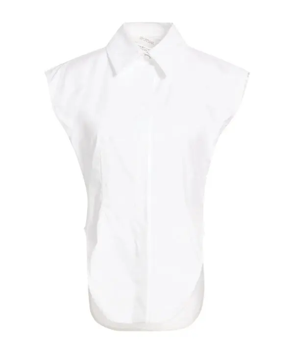 Sportmax Sleeveless Classic Collar Shirt - White