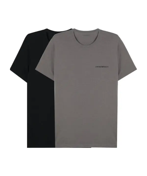 Emporio Armani Short-sleeve T-shirt 2-pack - Black/gray