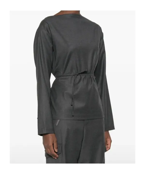 Barena Venezia Draped Neck Tiewaist Longsleeve Top