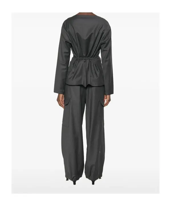 Barena Venezia Draped Neck Tiewaist Longsleeve Top