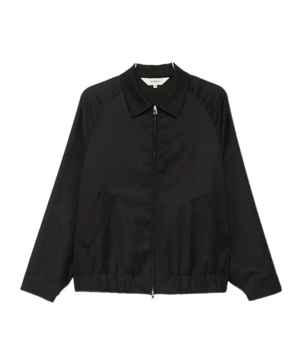 Barena Venezia Collared Zipup Bomber Jacket - Black