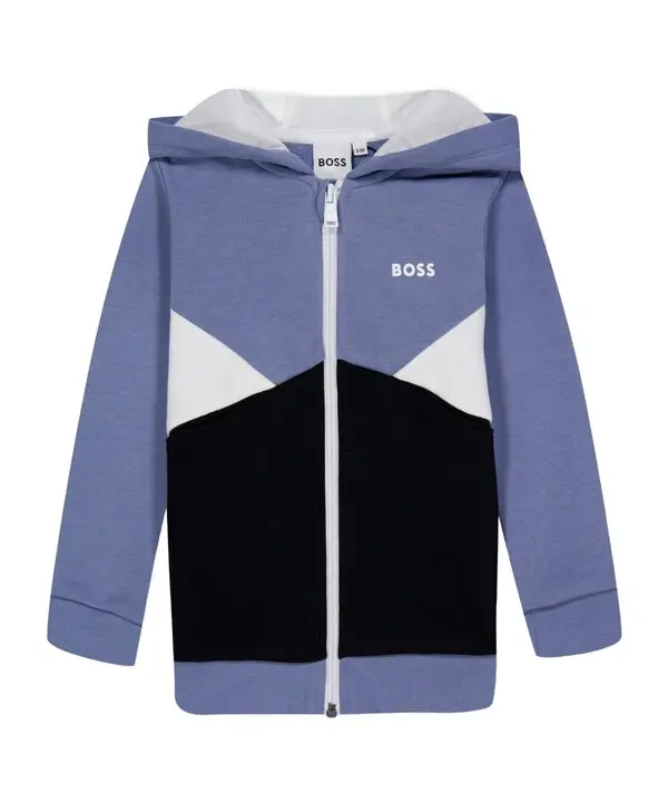 Hugo Boss Zip-up Hooded Jacket - Purple