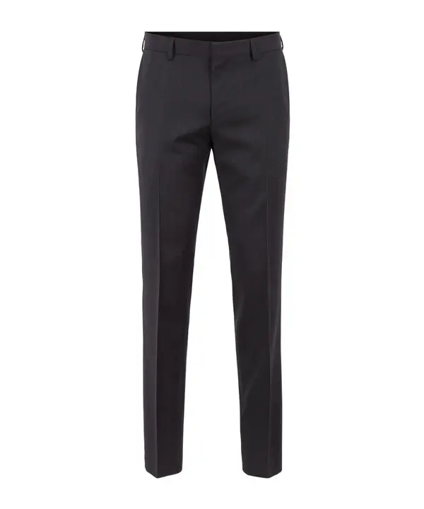 Hugo Boss Solid Color Casual Trousers - Black
