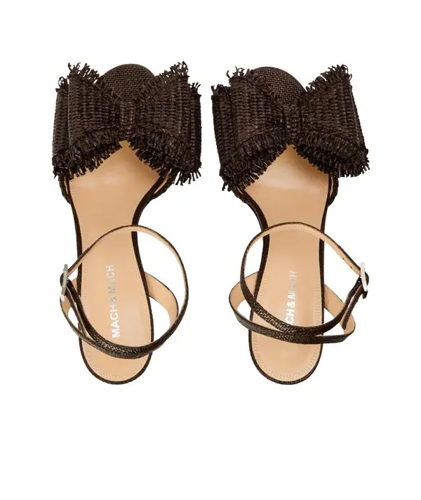 MACHMACH Mach & Mach Raffia Heeled Sandals