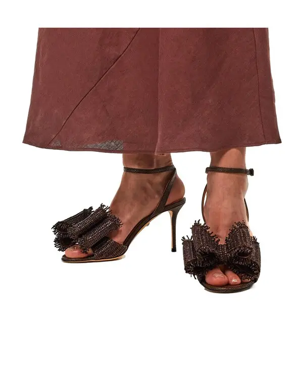 MACHMACH Mach & Mach Raffia Heeled Sandals