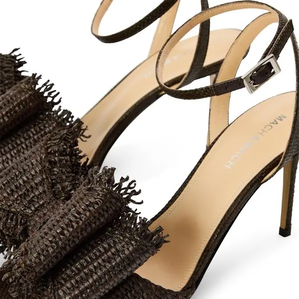 MACHMACH Mach & Mach Raffia Heeled Sandals