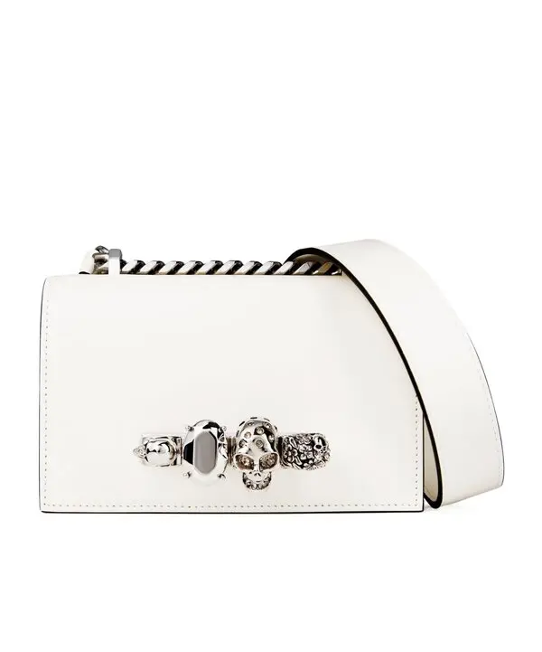 Alexander McQueen Jewelled Satchel Bag - White