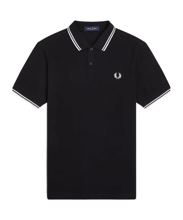 Fred Perry Cotton Polo Shirt - Black