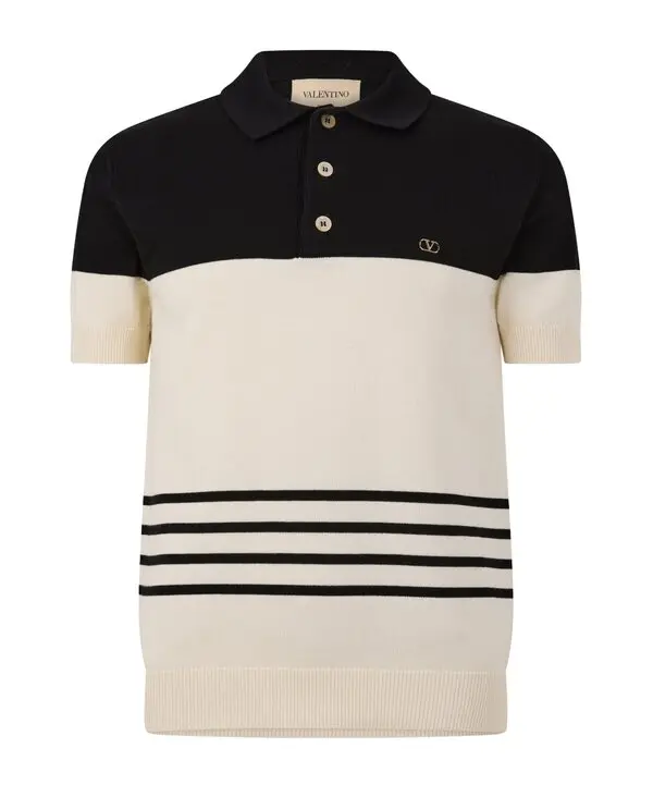 Valentino Garavani Shortsleeve Knit Polo Shirt