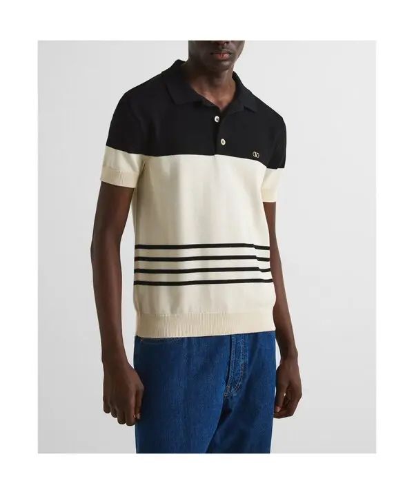 Valentino Garavani Shortsleeve Knit Polo Shirt
