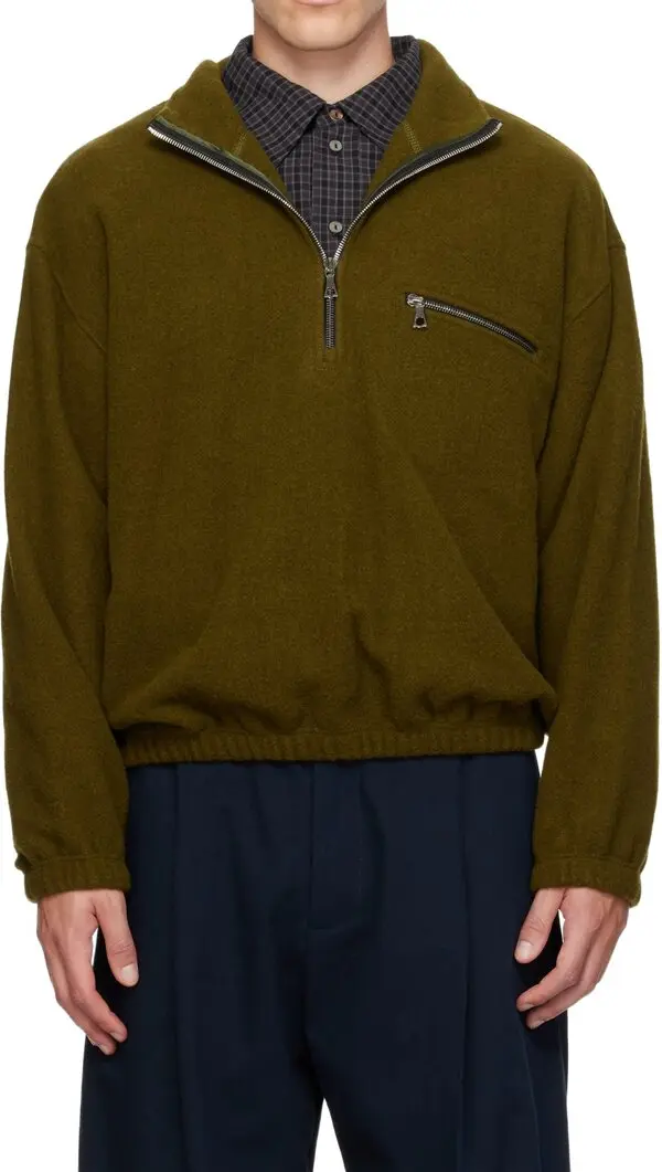 RIER Half-zip Pullover - Khaki