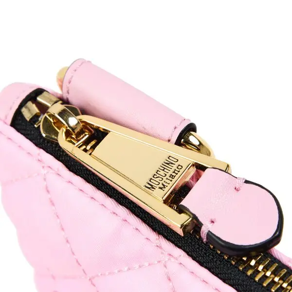 Moschino Quilted Logo Pouch With Chain Strap