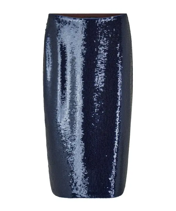 TOM FORD Liquid Sequin Midi Skirt - Blue