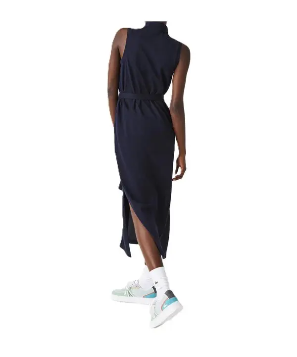 Lacoste Sleeveless Belted Shirtdress